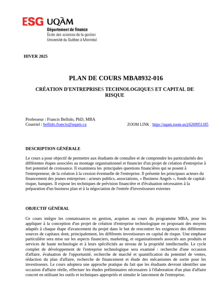 Création d'Entreprises Technologiques | PDF | Harcèlement | Entrepreneuriat