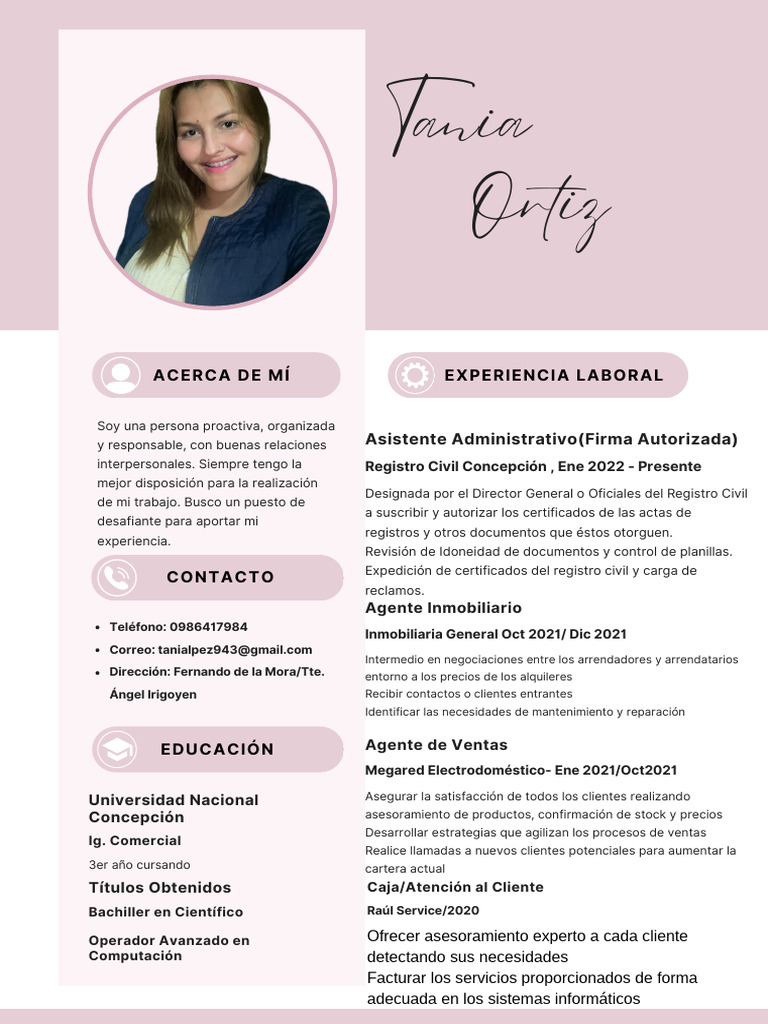 Curriculum Vitae Tania | PDF