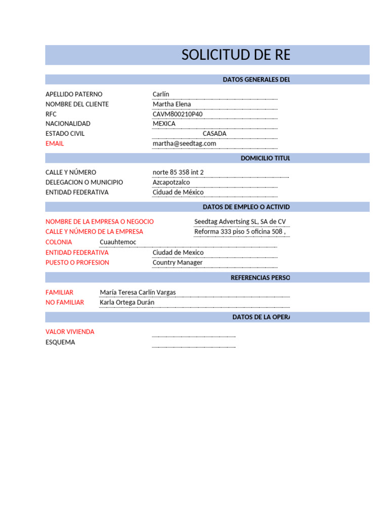 Solicitud de Referencia de Cliente | PDF