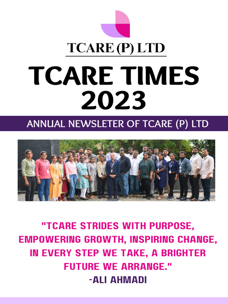 TCARE TIMES 2023 Project Report | PDF | Recruitment | Team Building