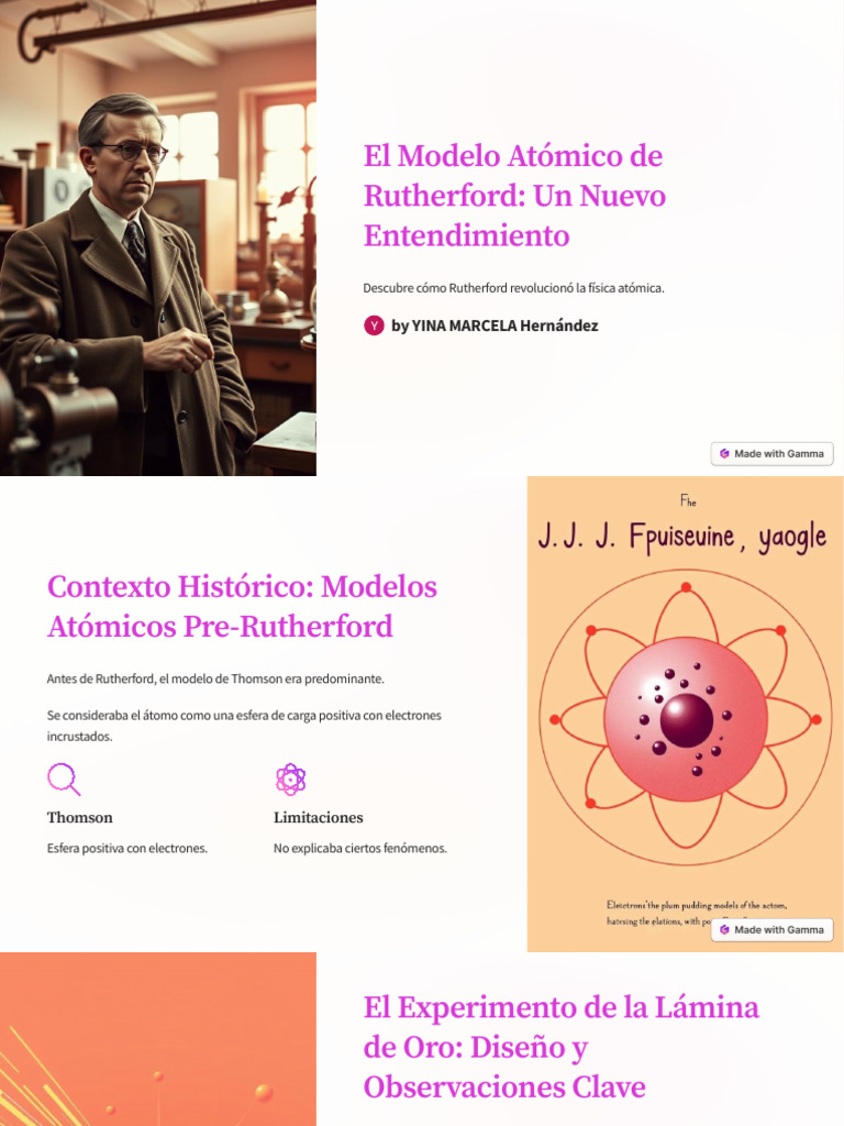 El Modelo Atomico de Rutherford Un Nuevo Entendimiento | PDF | Núcleo atómico | Átomos