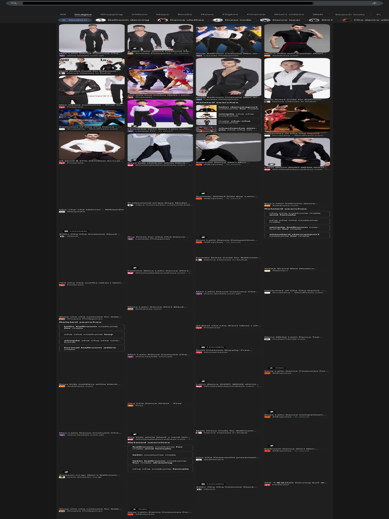 Modern Male Cha Cha Dance Costumes | PDF | Ballroom Dance | Social Dance