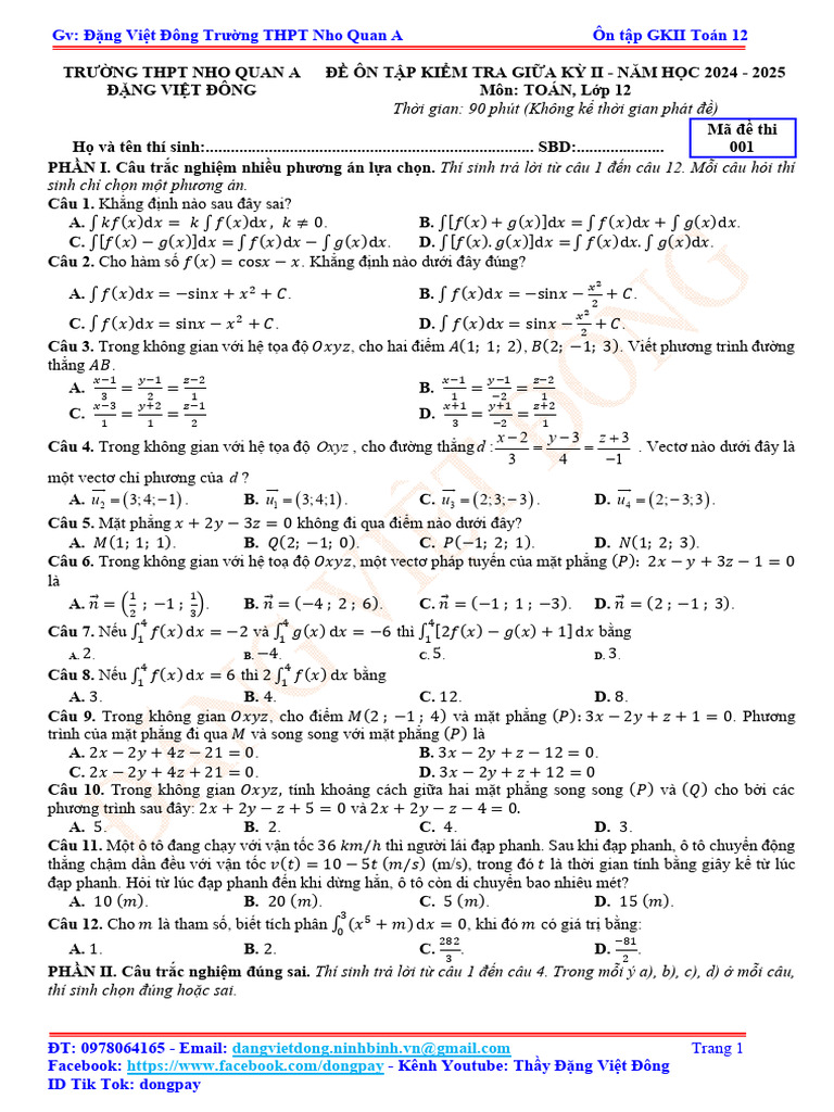 Tuyen-Tap-06-De-On-Tap-Kiem-Tra-Giua-Hoc-Ky-2-Mon-Toan-12-Nam-2024-2025 (1) - Trang-1 | PDF