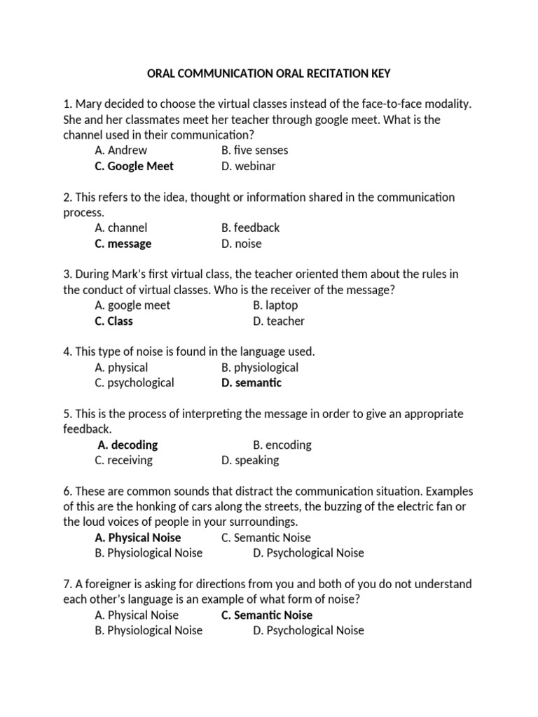 Understanding Oral Recitation | PDF | Communication | Noise