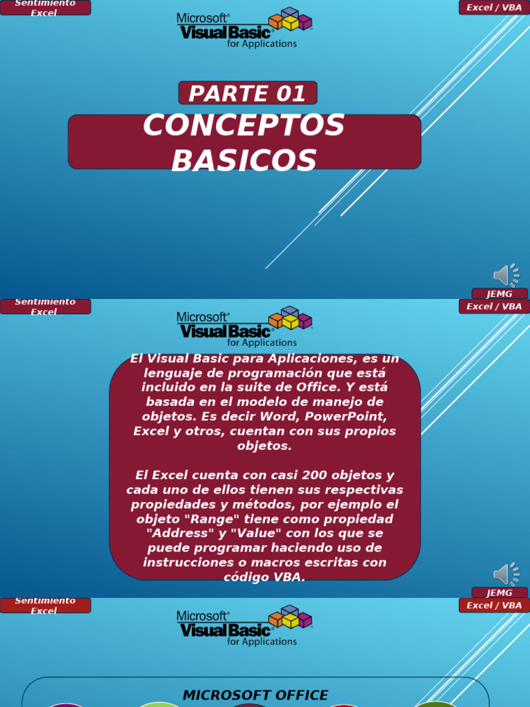 Conceptos Sobre Vba V4 | PDF | Microsoft Excel | Visual Basic para Aplicaciones