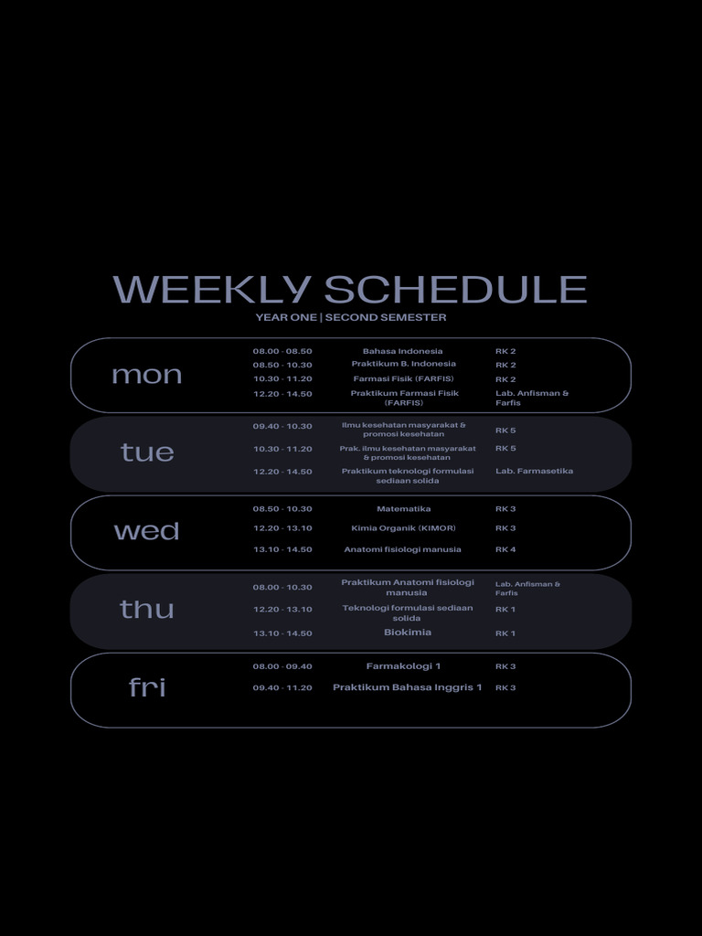 Blue and Grey Minimalist Weekly Schedule Phone Wallpaper - 20250117 ...