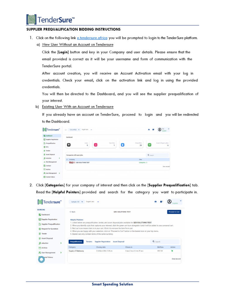 Prequal Bidding Instructions 2 | PDF | Login | World Wide Web