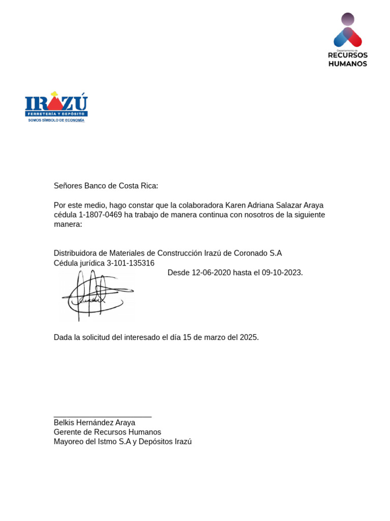 Carta CCSS FCL - Karen | PDF