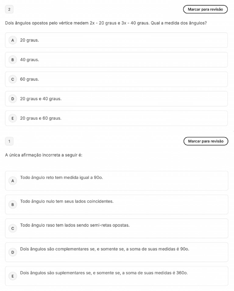 2 - Lista de Exercícios Geometria | PDF