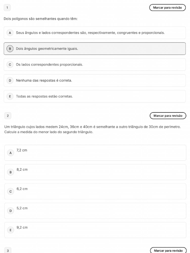 6 - Lista de Exercícios Geometria | PDF