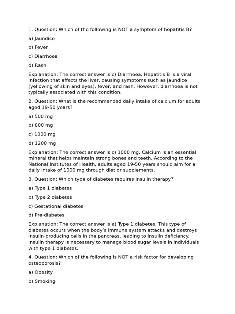 Prometric Questions 1 | PDF | Diabetes | Hypertension