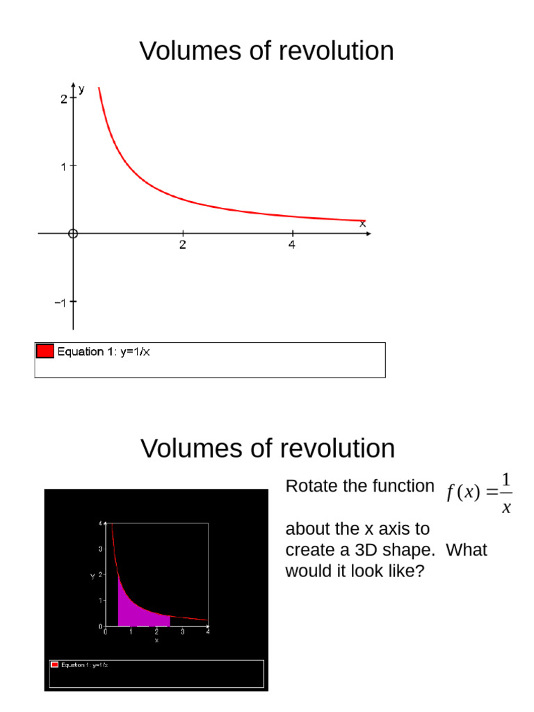 Volumes of Revolution | PDF | Integral | Area