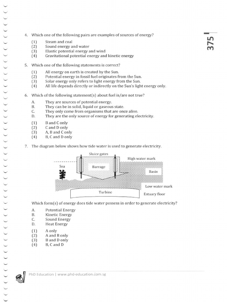 Science Exam Package Questions Booklet PSLE (P6) - Removed | PDF ...