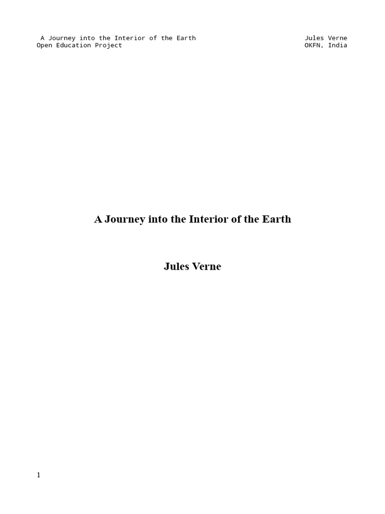A Journey Into The Interior of The Earth | PDF | Latin | Journey To The ...
