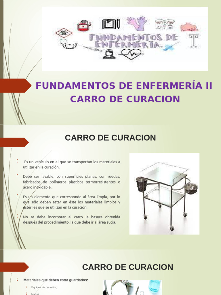 Carro de Curación y Material Quirúrgico | PDF | Sutura Quirúrgica ...