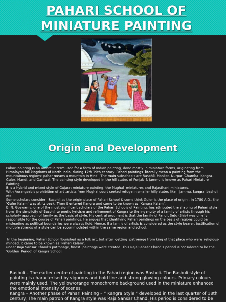 Pahari Miniature Paintings-1 | PDF | Paintings | Plastic Arts