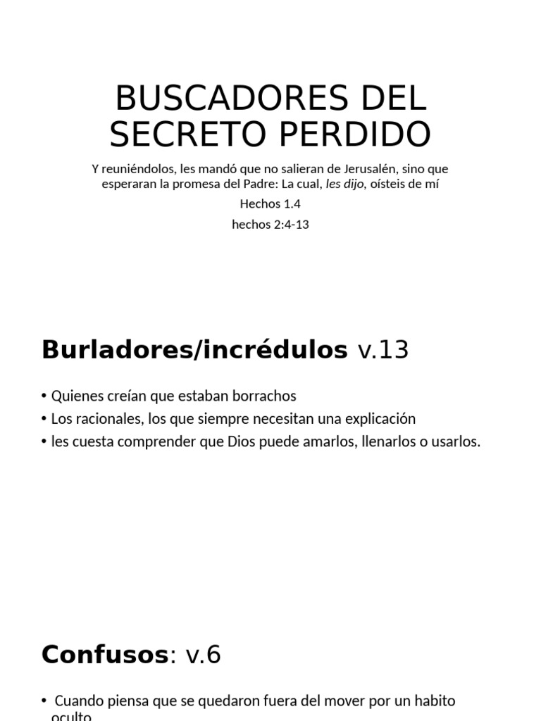 Buscadores Del Secreto Perdido | PDF