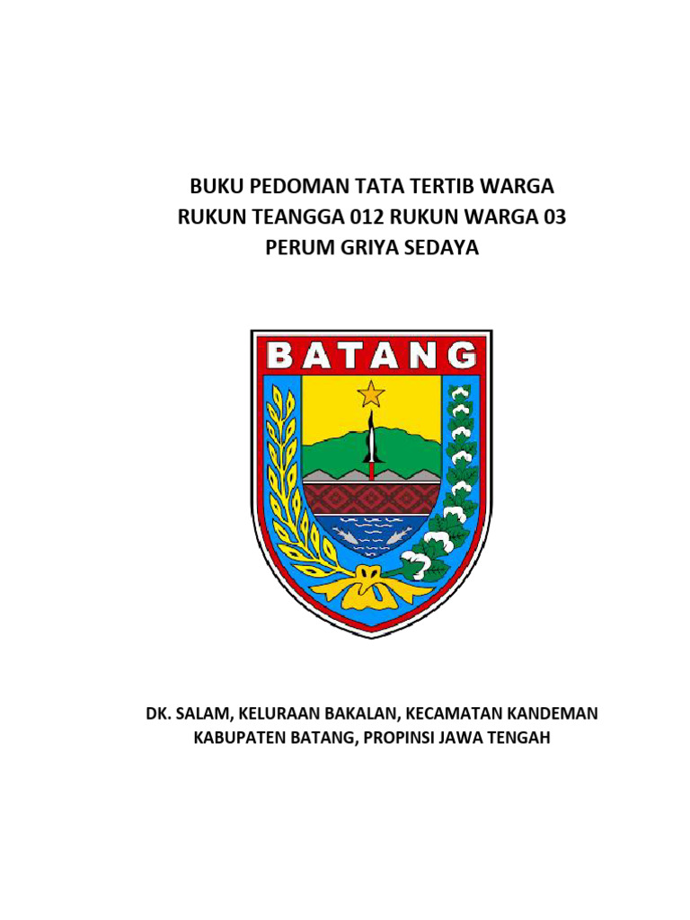 Pedoman Tata Tertib Warga RT 012/03 | PDF