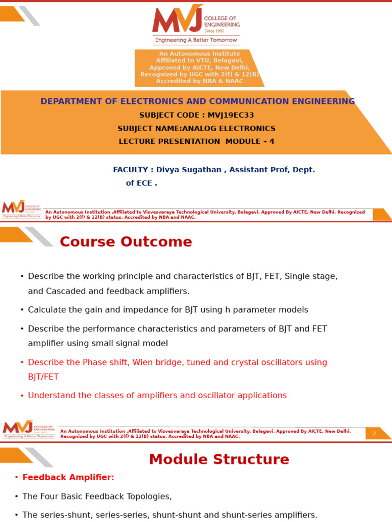Analog Mod 4 | PDF | Amplifier | Electronic Oscillator
