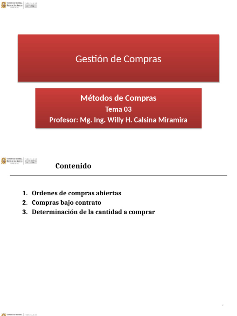 TEMA 03 METODOS DE COMPRAS | PDF | Economias