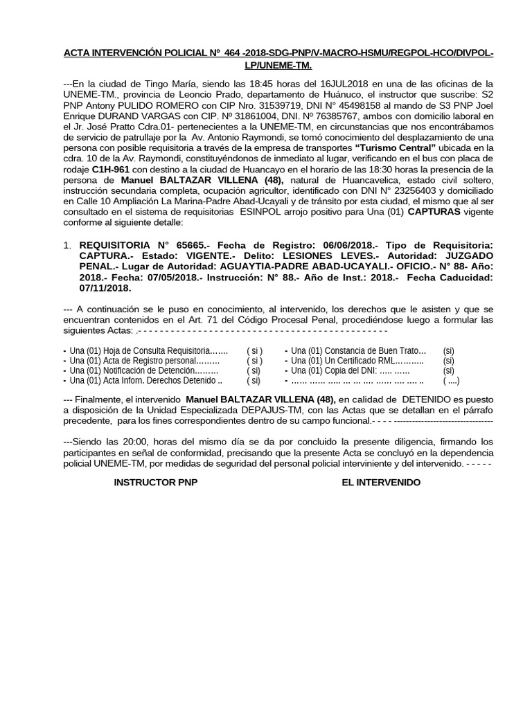 Acta de Interv. RQ Fémina | PDF | Ley Pública