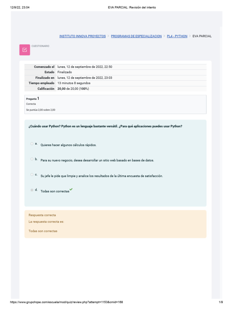 Examen Parcial - Python 1 | PDF | Python (lenguaje de programación) | Programación de computadoras