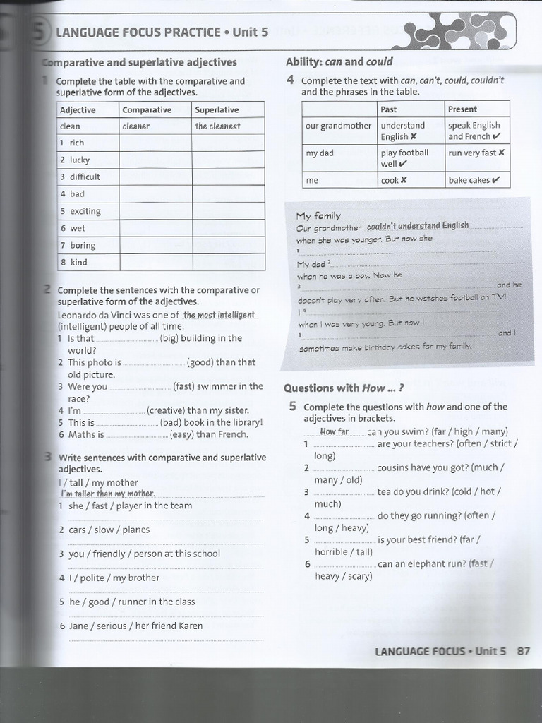 Workbook Review Units 5 and 6 | PDF