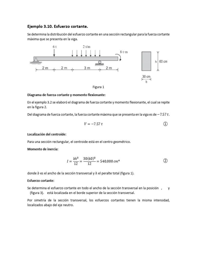 3.2B - MM - Esfuerzo Cortante - Ejemplo 3.10 | PDF | Esfuerzo cortante ...