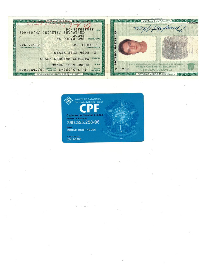 Bruno(RG e CPF) | PDF