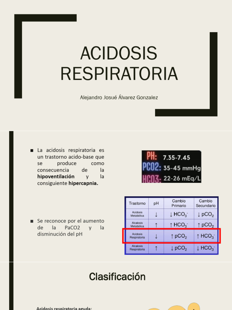 Acidosis Respiratoria: Causas y Tratamiento | PDF | Fisiología ...