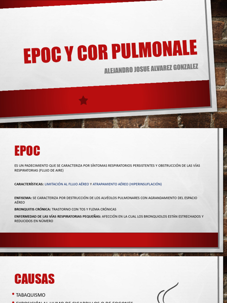 EPOC y Cor Pulmonale: Diagnóstico y Tratamiento | PDF | Enfermedad ...