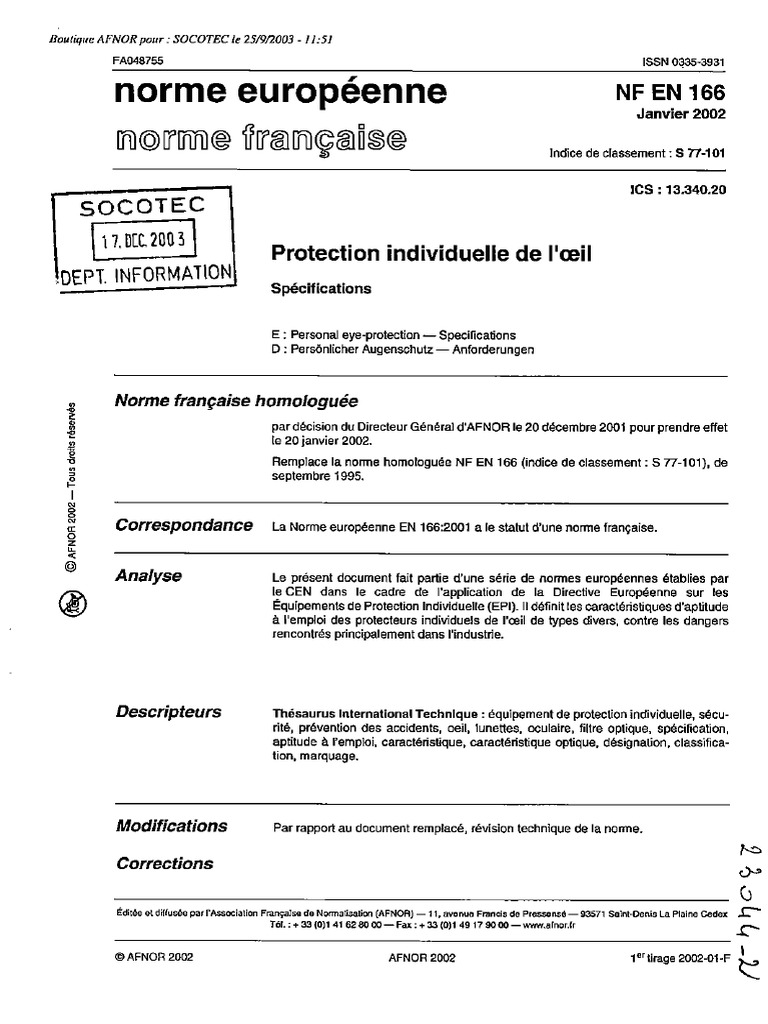 NF en 166 | PDF