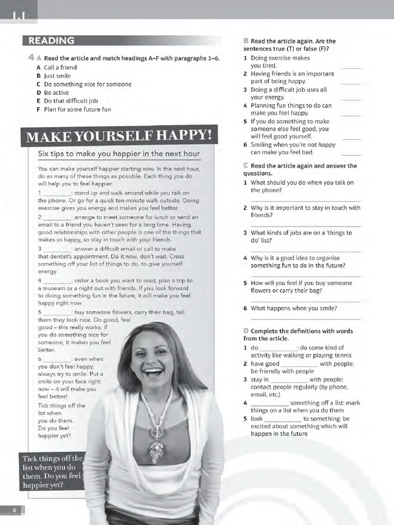 Reading (Make Yourself Happier) 3rd Year | PDF