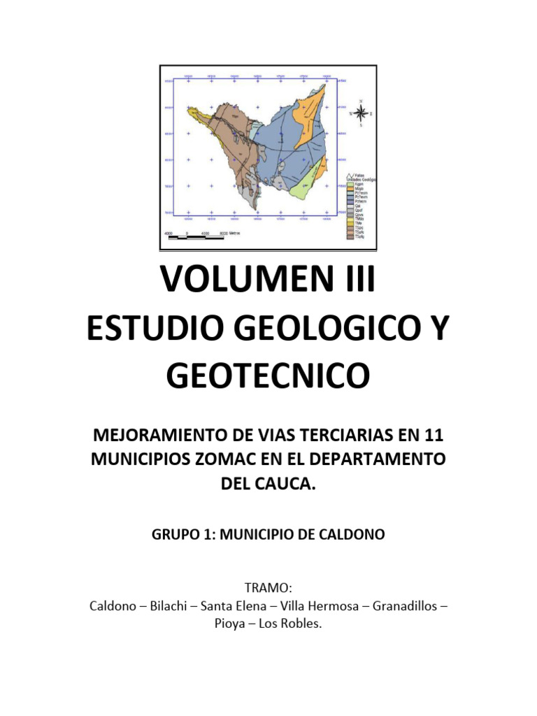 Estudio Geológico y Geotécnico en Caldono | PDF | Volcán | Temblores