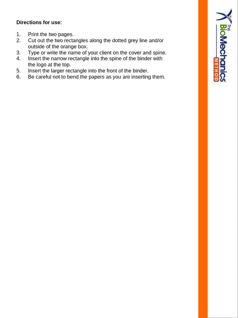 ACE Client Program Workbook Cover Sheet Printable | PDF