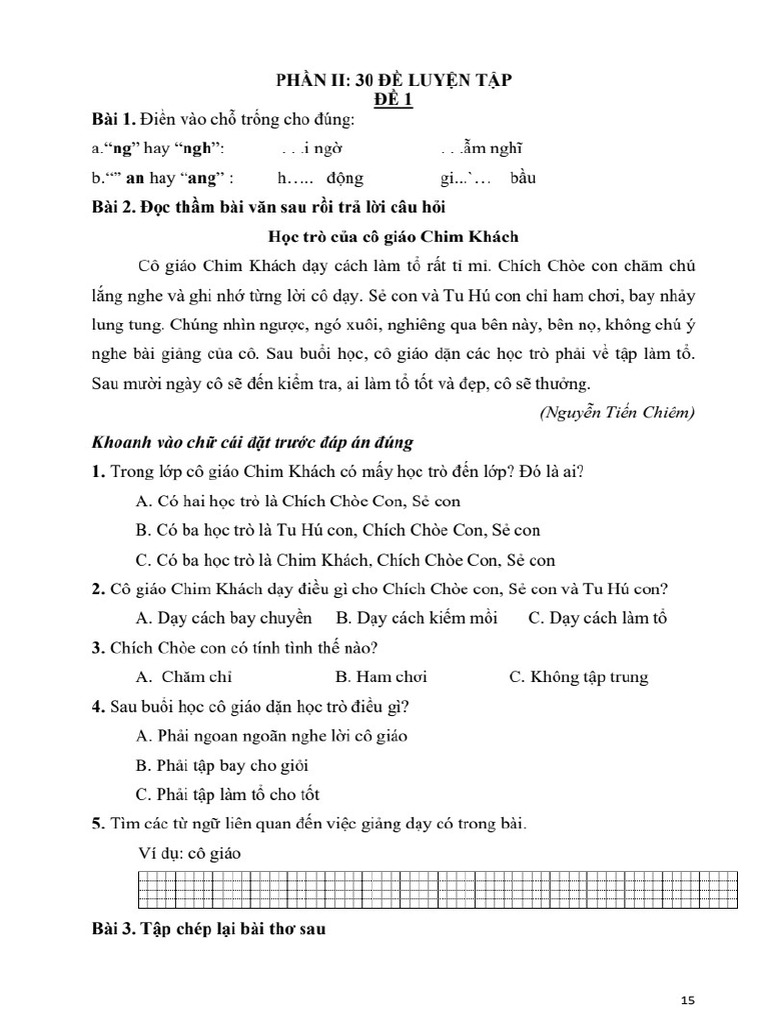 Chuyen de On He Tieng Viet Lop 1 Len 2imagemarked - 1600 - PDF - Gdrive.vip Trang | PDF