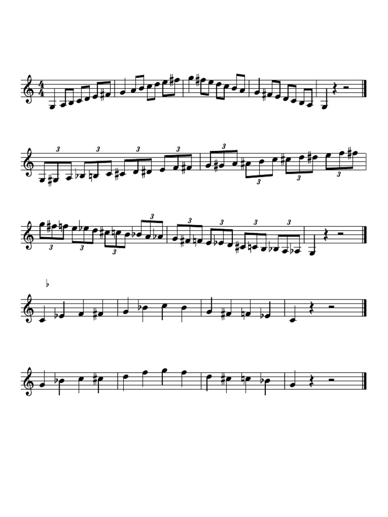 Double Octave Scales and Blues Scales | PDF