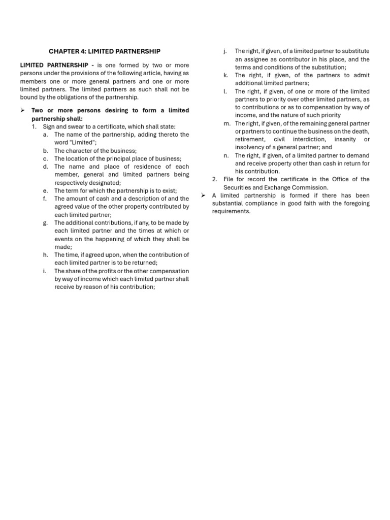 Understanding Limited Partnerships | PDF | Limited Partnership ...