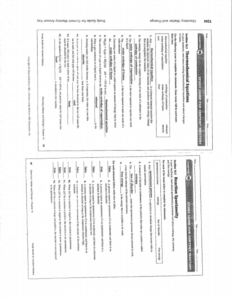 16.3 16.5 SG Answer Key | PDF