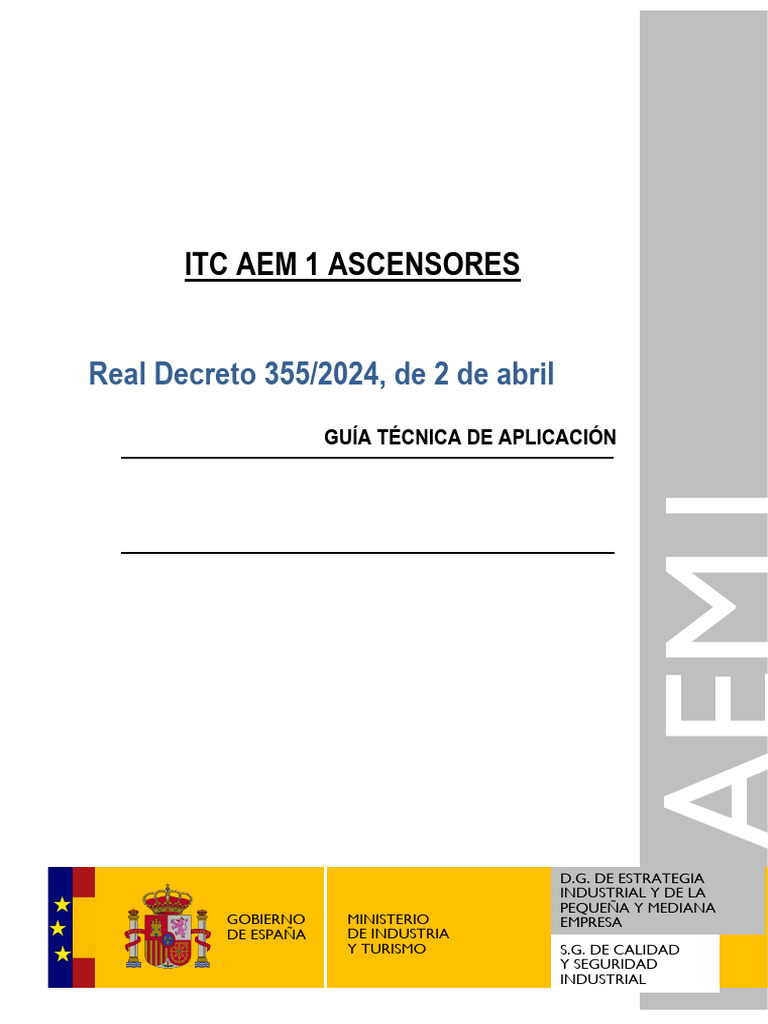 AEM 1 Guía Fichas Ascensores - v2 - Jul24 | PDF | Ascensor | Turismo