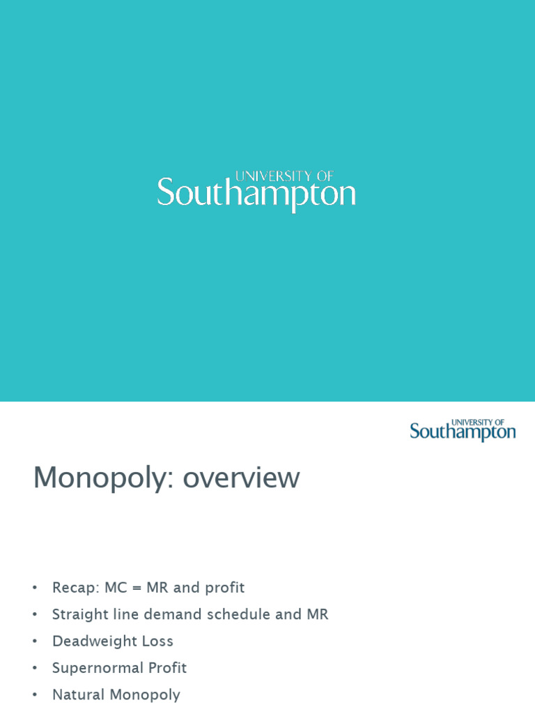 Understanding Monopoly Concepts | PDF | Monopoly | Profit (Economics)