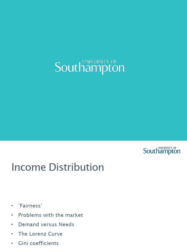 ECON1009 Week 5.1 Lecture Slide Income Distribution | PDF | Income ...