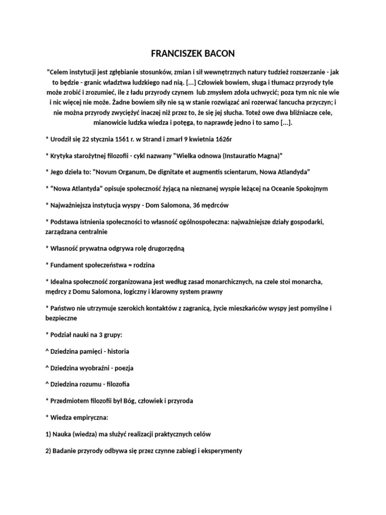 Franciszek Bacon | PDF