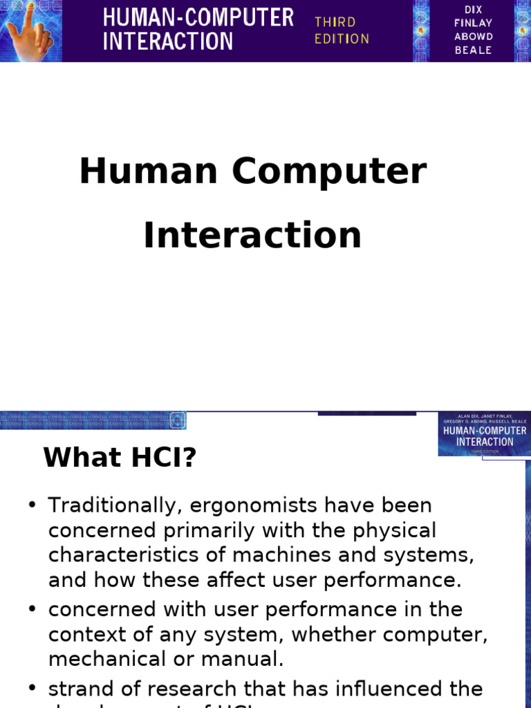 Lec1-Introduction HCI Part1 | PDF | Human–Computer Interaction | Usability