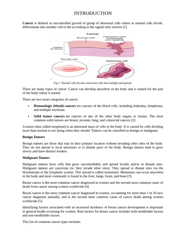 Cancer Is A Disease in Which Some of The Body | PDF | Cancer | Neoplasms