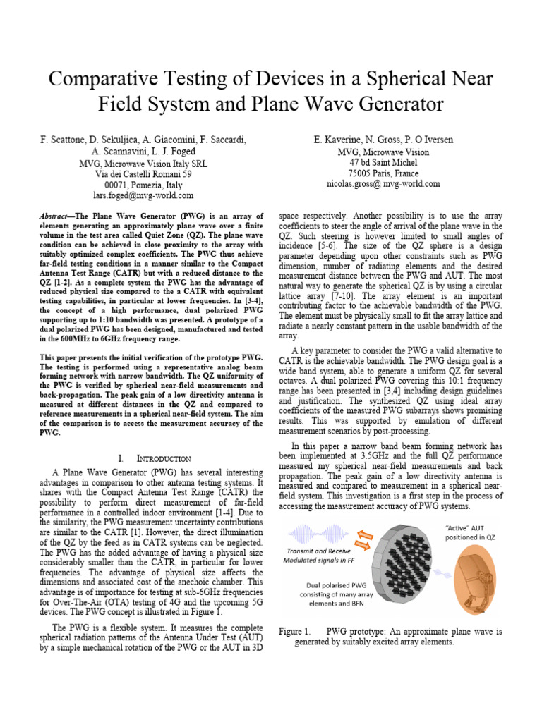Comparative Testing of Devices in a Spherical Near Field System and ...