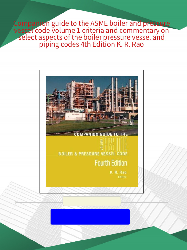 Companion guide to the ASME boiler and pressure vessel code volume 1 ...