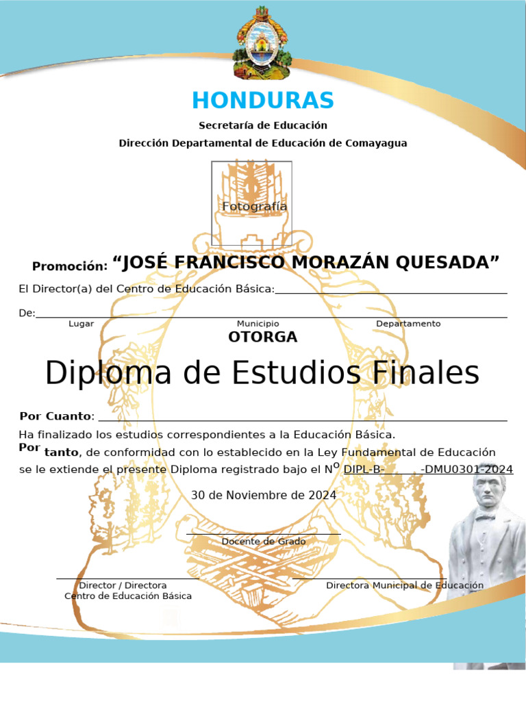 Diploma Editable en Word DMU0301-2024 | PDF