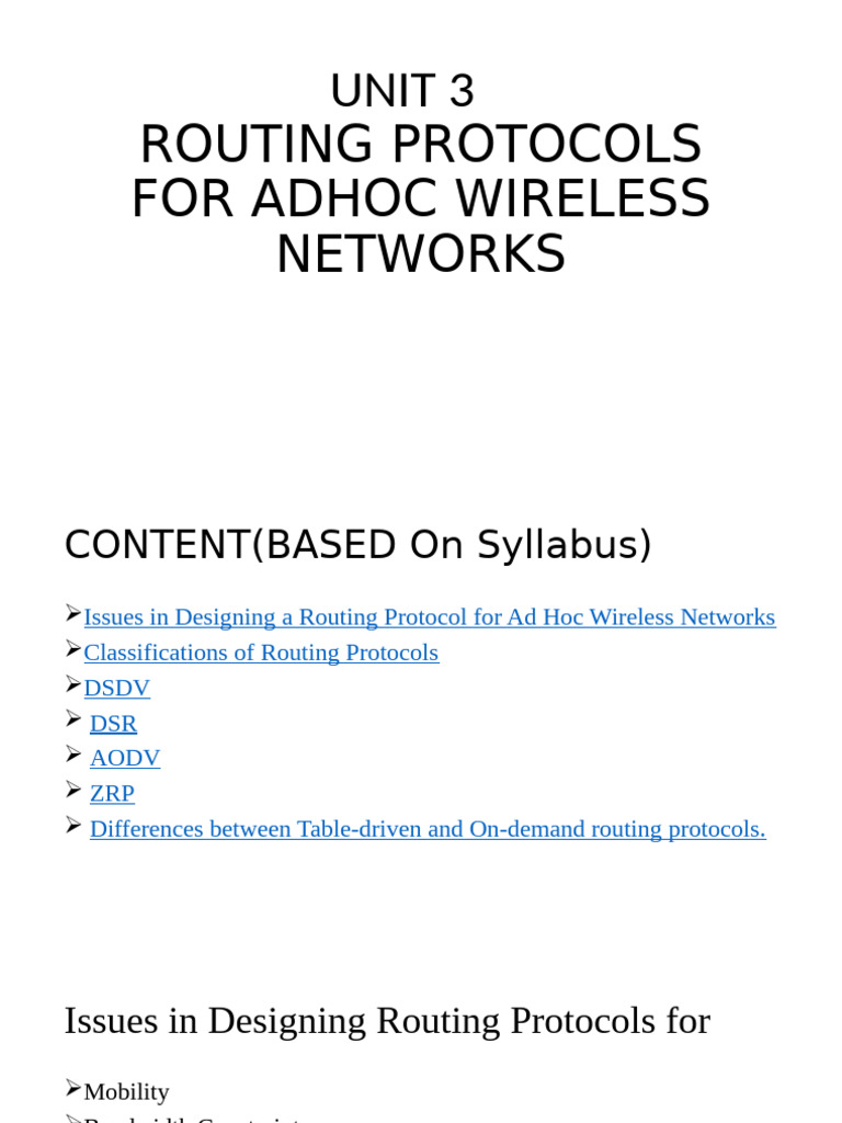 Routing Protocols For Adhoc Wireless Networks Pdf Routing Network