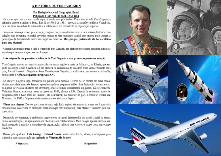 A História de Yuri Gagarin | PDF